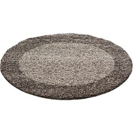 Hochflor-Teppich Ayyildiz Teppiche "Life Shaggy 1503", grau (taupe), H:30mm &Oslash;:160cm, Kunstfaser, Teppiche, rechteckig, auch als L&auml;ufer erh&auml;ltlich, Shaggy, Langflor, Wohnzimmer
