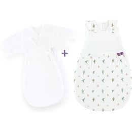 Tr&auml;umeland Babyschlafsack TR&Auml;UMELAND "Set Kaktusliebe", Baby, Gr. 80/86, umlaufender Rei&szlig;verschluss, bunt, Obermaterial: 100% Baumwolle, Schlafs&auml;cke