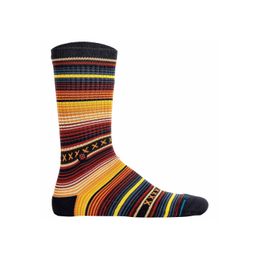 Kurzsocken Stance "Socken Curren Parks Crew 1er Pack", Herren, Gr. 38-42, bunt (blau, orange), Obermaterial: 77% Baumwolle CO. 16% Polyester PES. 4% Nylon NY. 3% Elasthan EL., Socken