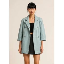 Lederjacke Freaky Nation "Benita-FN", Damen, Gr. M (38), blau, Oberstoff: 100% Schafsleder, Futter: 100% Baumwolle, Jacken
