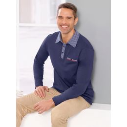 Poloshirt CLASSIC "Langarm-Poloshirt", Herren, Gr. 60/62, blau (marine), 100% Baumwolle, unifarben, Shirts
