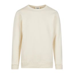 Rundhalspullover Urban Classics "Urban Classics Herren Organic Basic Crew", Herren, Gr. 4XL, sandwei&szlig;, 100% Baumwolle, unifarben, normal, Rundhals, Pullover Rundhalspullover