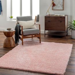 Hochflor-Teppich LIVABLISS "DADU", rosa (pink), B:200cm H:47mm L:275cm, Kunstfaser, Teppiche