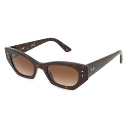Ray-Ban RB4430 | Unisex-Sonnenbrille | Fassung: Vollrand, Geometrisch, Kunststoff, Havanna | Glasfarbe: Braun Verlaufend