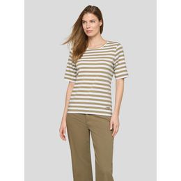 Print-Shirt Rabe "T-Shirt", Damen, Gr. 42, beige (gr&uuml;n), 92%Baumwolle 8%Elasthan, tailliert, Shirts