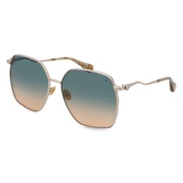 Scotch & Soda Scotch & Soda 5022 | Damen-Sonnenbrille | Fassung: Vollrand, Butterfly, Metall, Silber | Glasfarbe: Blau Verlaufend