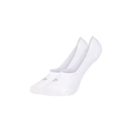 JOOP! F&uuml;&szlig;linge JOOP "2er Pack", Damen, Gr. 39-42, wei&szlig;, 40% Polyamid, 28% Baumwolle, 28% Modal, 4% Elasthan, uni, Socken, 2er Pack Weiche Baumwolle und Logo mit funkelnden Kristallsteinen