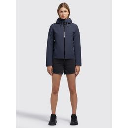 Anorak Khujo "TIEMA", Damen, Gr. XL, blau (dunkelblau), 62% Baumwolle, 38% Polyamid, unifarben, regular fit h&uuml;ftlang, eingesetzt abgesteppte Kante, Jacken