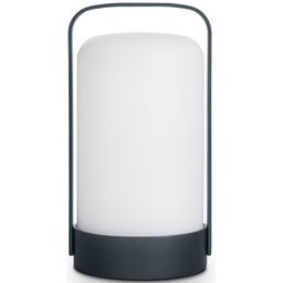 Paco Home Tischleuchte "ISA", grau, &Oslash; 12cm H: 22cm, Leuchten, Outdoor LED Tischlampe Balkon F&uuml;r Au&szlig;en Retro Ohne Schalter Aufladbar, Tischleuchte
