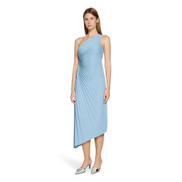 Abendkleid Vera Mont "Damen im Glitzer-Look", Damen, Gr. 36, Normalgr&ouml;&szlig;en, soft sky, Jersey, Obermaterial: 77% Polyester, 17% Polyester, 6% Elasthan. Futter: 92% Polyamid, 8% Elasthan, figurumspielend kurz, asymmetrischer Ausschnitt, Kleider Abendkleid