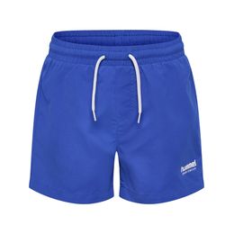 Badeshorts Hummel "HMLJR REG BOARD SHORTS", Jungen, Gr. 134, N-Gr, blau (dazzling blau), Obermaterial: 100% Polyester, Badehosen Badeshorts, mit String zur Regulierung, aus Polyester, sportlicher Stil