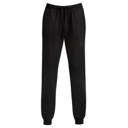 Sweathose TRIGEMA "TRIGEMA Jogginghose aus Biobaumwolle", Damen, Gr. XXL, Normalgr&ouml;&szlig;en, schwarz, Sweatware, 75% Baumwolle (Biobaumwolle kbA), 25% Baumwolle (recycelt), Basic, Hosen Sweathose