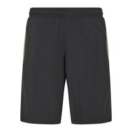 Sweatshorts Urban Classics "Urban Classics Herren Piped Track Shorts", Herren, Gr. S, US-Gr&ouml;&szlig;en, schwarz, 100% Polyester, gestreift, loose fit, Hosen Sweatshorts