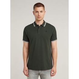 G-Star Raw Poloshirt G-STAR "Dunda Slim Stripe Poloshirt", Herren, Gr. M, asfalt, Obermaterial: 95% Baumwolle, 5% Elasthan, Shirts