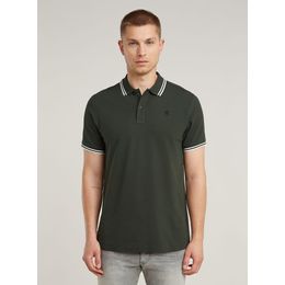 G-Star Raw Poloshirt G-STAR "Dunda Slim Stripe Poloshirt", Herren, Gr. S, asfalt, Obermaterial: 95% Baumwolle, 5% Elasthan, Shirts