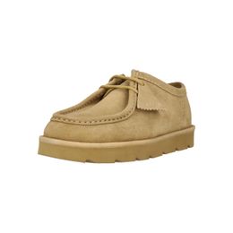 Schn&uuml;rschuh Clarks "Meare Walla", Herren, Gr. 43, beige (hellbraun), Schuhe Schn&uuml;rschuh, mit anatomischem Fu&szlig;bett