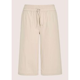 Madeleine Mode Bermudas MADELEINE "Bermuda Sommerhose mit Schlupfbund", Damen, Gr. 34, N-Gr, beige (cappuccino), Obermaterial: 76% Baumwolle CO. 21% Polyamid PA. 3% Elasthan EL., Modern, Hosen Bermudas, Tunnelzug