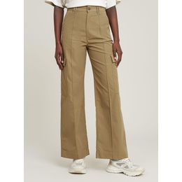 G-Star Raw Cargohose G-STAR "High Waist Cargohose", Damen, Gr. 27, L&auml;nge 30, beige (ensis gr&uuml;n), Obermaterial: 57% Polyester, 43% Elastomultiester, Hosen Cargohose