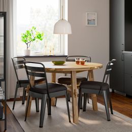 IKEA SKOGSTA / RAMSN&Auml;S Tisch und 4 St&uuml;hle