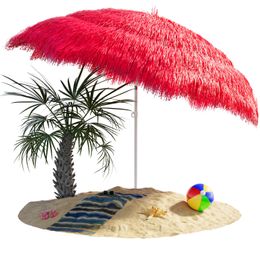 Kingsleeve Sonnenschirm Hawaii Rot &Oslash;160cm UV-Schutz 30+