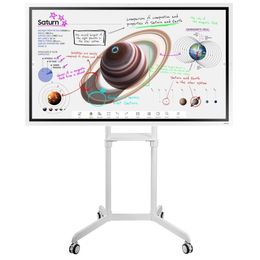 Samsung Flip Pro WM65B Flipchart 165 cm 65 Zoll inkl. PureMounts PM-CART-80W Rollwagen rotierbar