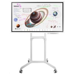 Samsung Flip Pro WM55B Flipchart 138,7 cm 55 Zoll inkl. PureMounts PM-CART-80W Rollwagen rotierbar & Tray CY-TF65BBC