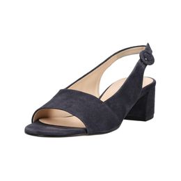 H&ouml;gl Riemchensandale H&Ouml;GL "H&ouml;gl Sandalen Veloursleder", Damen, Gr. 37,5, dunkelblau, Veloursleder, Schuhe Riemchensandale
