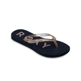Sandale Roxy "Rg Viva Sparkle", Jungen, Gr. 11(28), schwarz, gold, Obermaterial: 98% Synthetik Tr/ 2% Metall, Futter: 100% Synthetik, Laufsohle: 100% Schwammgummi., Schuhe Sandale