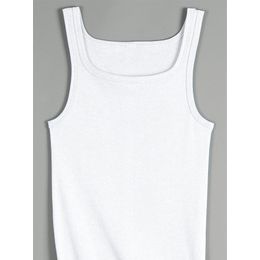 w&auml;schepur Unterhemd W&Auml;SCHEPUR, Herren, Gr. 6, 2 Stk., Normalgr&ouml;&szlig;en, wei&szlig; (wei&szlig;, geringelt), 75% Baumwolle, 25% Polyester, Unterhemden Unterhemd