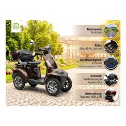 E-Seniorenmobil MAXXI 4.0 - Lithium Akku - 1000W - 25 km/h - BRAUN
