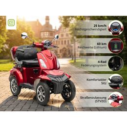 E-Seniorenmobil MAXXI 4.0 - Lithium Akku - 1000W - 25 km/h - ROT
