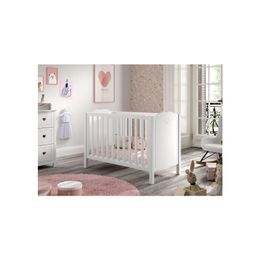 Vipack AMORI Babybett Liegefl&auml;che 60 x 120 cm, Lattenrost verstellbar, Wei&szlig; lackiert