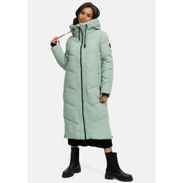 Winterjacke Marikoo "Nadaree XVI", Damen, Gr. S, gr&uuml;n (smokey mint), Obermaterial: 100% Polyester. Futter: 100% Polyester. Wattierung: 100% Polyester. &Auml;rmelfutter: 100% Polyester, Jacken Winterjacke, Stepp Mantel mit gro&szlig;er Kapuze