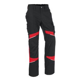 K&Uuml;BLER WORKWEAR K&Uuml;BLER Hose ACTIVIQ cotton+ schwarz/mittelrot 110 ; K&uuml;bler Workwear (2250 3421-9955-110)