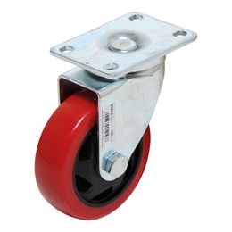 BGS Do it yourself Lenkrolle 80663, rot/schwarz, &Oslash; 100 mm)
