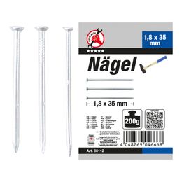 BGS Do it yourself N&auml;gel-Sortiment 88112, 200 g, 1,8 x 35 mm)