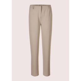 Madeleine Mode Stoffhose MADELEINE "Chinohose Elegante Chinohose mit Stretch", Damen, Gr. 34, N-Gr, beige (cappuccino), Obermaterial: 95% Polyester PES. 5% Elasthan EL., Modern, Hosen Stoffhose, Piqu&eacute;-Qualit&auml;t