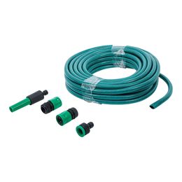 BGS Do it yourself Wasserschlauch 70906, PVC, mit Wasserspritze und Schnellkupplungen, 15 m, 6-tlg.)