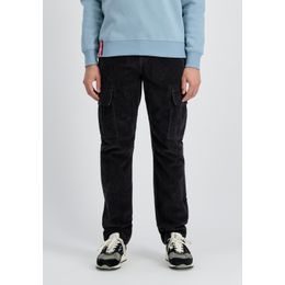 Cargohose Alpha Industries "Agent Cord", Herren, Gr. 28, Normalgr&ouml;&szlig;en, grau (vintage grau), Obermaterial: 100% Baumwolle, Hosen Cargohose