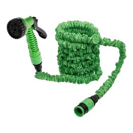 BGS Do it yourself Wasserschlauch 70903, Textil, flexibel, mit Garten-Handbrause mit 7 Funktionen, 3 - 10 m)