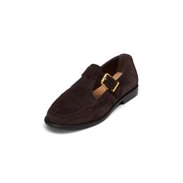 Marc O'Polo Loafer MARC O'POLO "aus weichem Veloursleder", Damen, Gr. 36, burnt coffee, Obermaterial: 100% Leder, unifarben, Schuhe Loafer