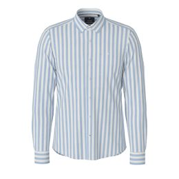 JOOP! Langarmhemd JOOP "Pit", Herren, Gr. 39, N-Gr, blau (lt, pastel blau), Web, Obermaterial: 60% Leinen, 40% Baumwolle, slim fit, 2-Knopf-Manschette, Hemden, Leinehemd, schmale Passform, Kentkragen