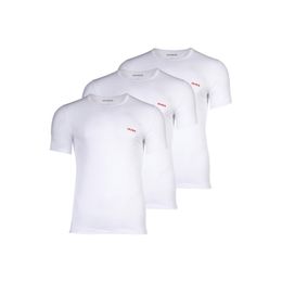 T-Shirt Hugo "T-Shirt T-SHIRT RN TRIPLET P 10217251 02 3er Pack", Herren, Gr. M, wei&szlig;, Obermaterial: 100% Baumwolle CO., Shirts T-Shirt