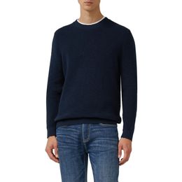 Strickpullover s.Oliver, Herren, Gr. XL, navy, Strick, Obermaterial: 100% Baumwolle, unifarben, normal h&uuml;ftbedeckend, Rundhals, B&uuml;ndchen, Pullover Strickpullover, langarm, Grob-Strick