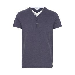 !Solid Layershirt SOLID "Layershirt SDDorian", Herren, Gr. L, blau (ins bl mel), Obermaterial: 60% Baumwolle CO. 40% Polyester PES., Shirts