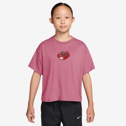 T-Shirt Nike Sportswear "G NSW TEE OC BOXY TOMATO", M&auml;dchen, Gr. L, peony, Obermaterial: 100% Baumwolle, Shirts T-Shirt, f&uuml;r Jugendliche, sportlicher Stil, bequeme Passform