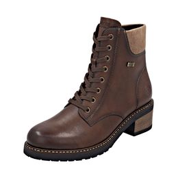 Schn&uuml;rstiefelette Remonte "Remonte Stiefelette Leder/Synthetik", Damen, Gr. 38, chestnut, Leder, Synthetik, Schuhe Schn&uuml;rstiefelette