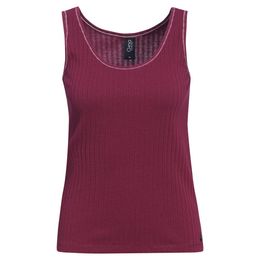 Gina Damen Top mit Rippstruktur