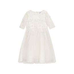 Partykleid DANAMADE "DANAMADE Dresses DLUANA", M&auml;dchen, Gr. 122, EURO, wei&szlig; (ivory), Oberstoff: 100% Polyester / Futter: 100% Polyester, Kleider Partykleid