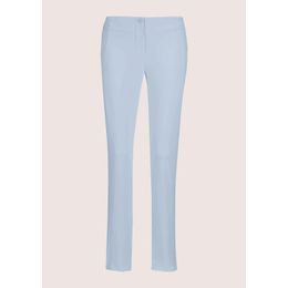 Madeleine Mode Stoffhose MADELEINE "Hose Schlanke Stretch-Hose mit Vichy-Karo", Damen, Gr. 42, N + K Gr, blau (bleu), Obermaterial: 74% Viskose CV. 23% Polyamid PA. 3% Elasthan EL., Modern, Hosen Stoffhose, hoher Tragekomfort durch Stretchanteil